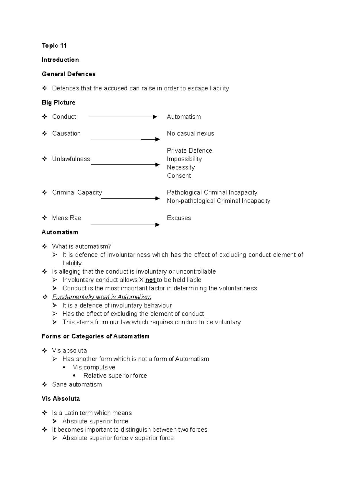 Topic 11 Introduction on general defences - Topic 11 Introduction ...