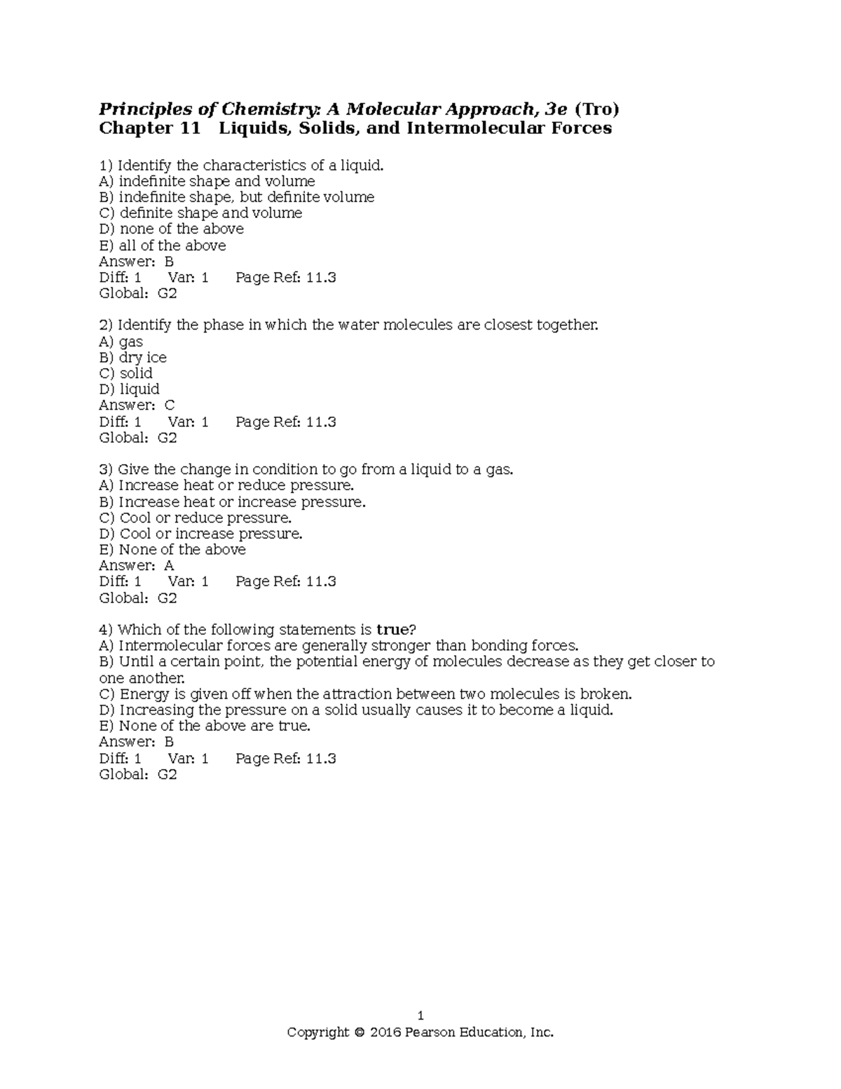Chapter 11 - Principles of Chemistry: A Molecular Approach, 3e (Tro ...