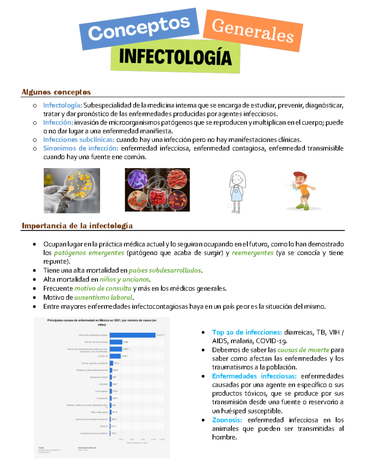 Conceptos generales de infectología apunte - Algunos conceptos o ...