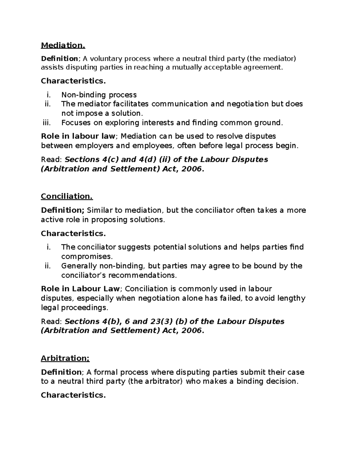 Differences - Mediation. Definition; A voluntary process where a ...
