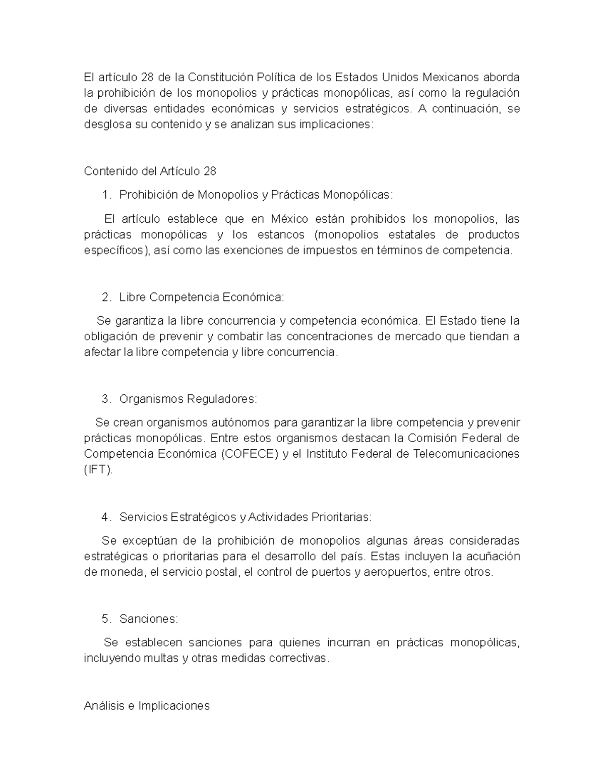 Artículo 28 - resumen - El artículo 28 de la Constitución Política de ...