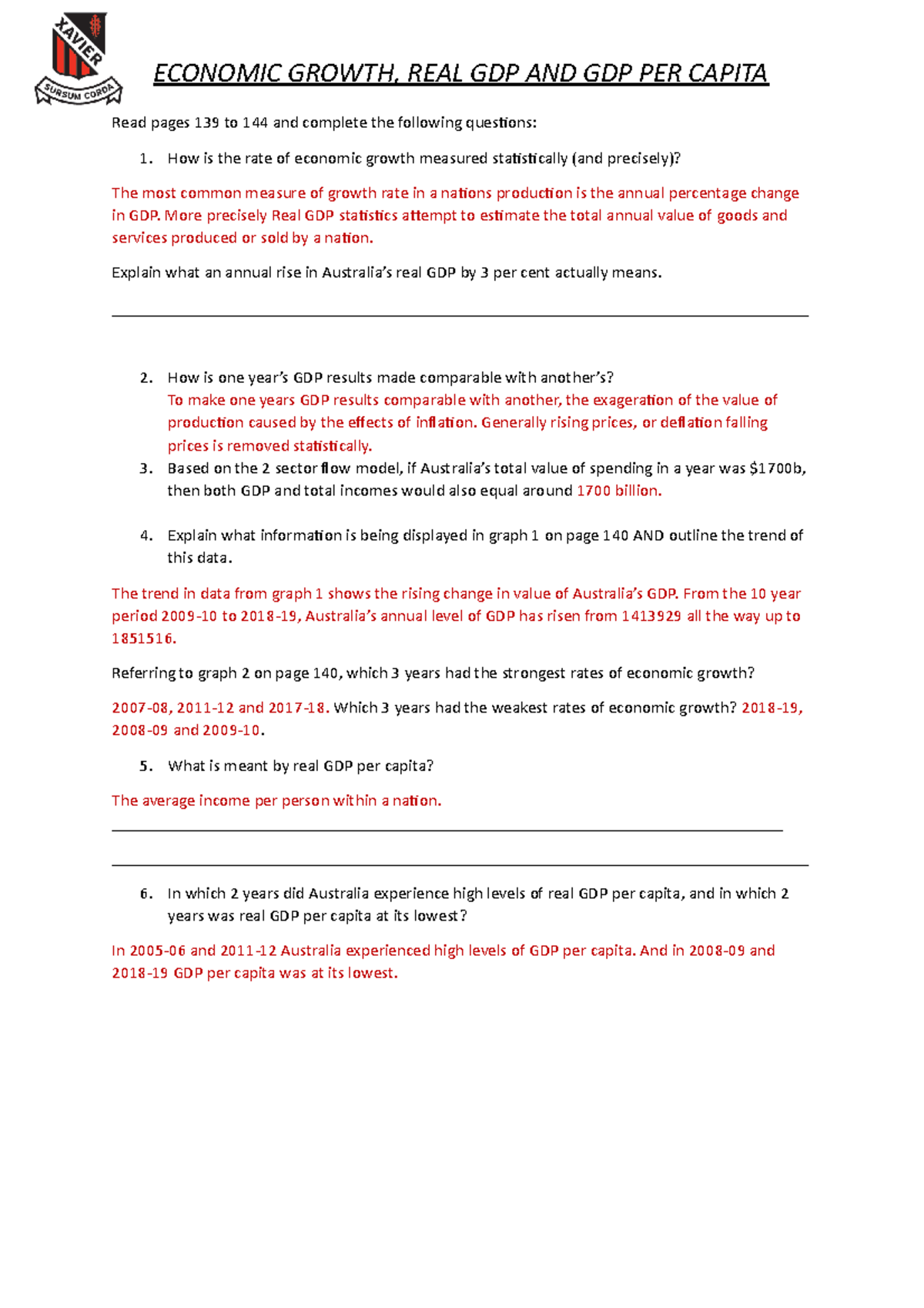 Economic Growth and GDP Analysis - Studocu