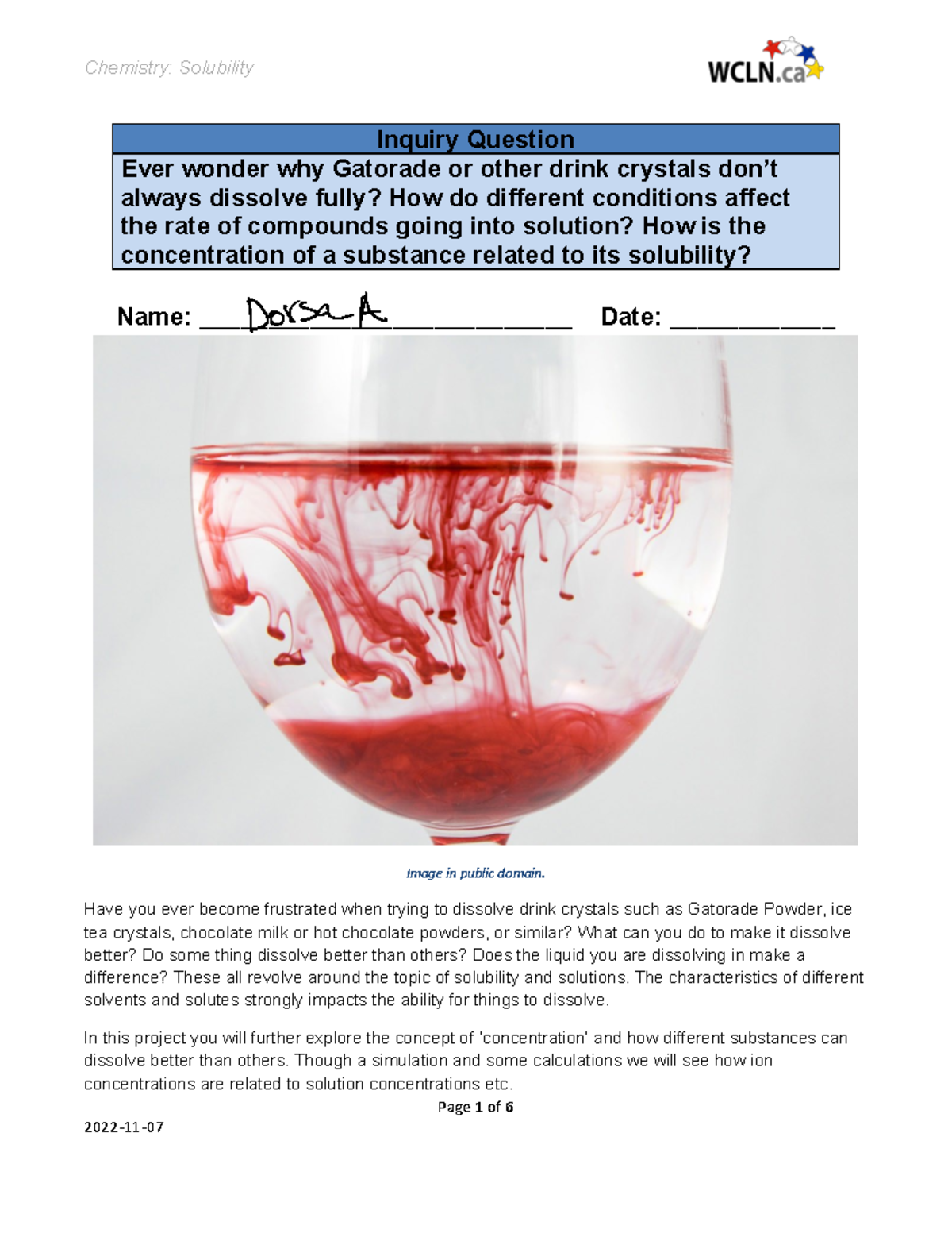 Ever wonder why gatorade or other drink crystals dont always dissolve ...