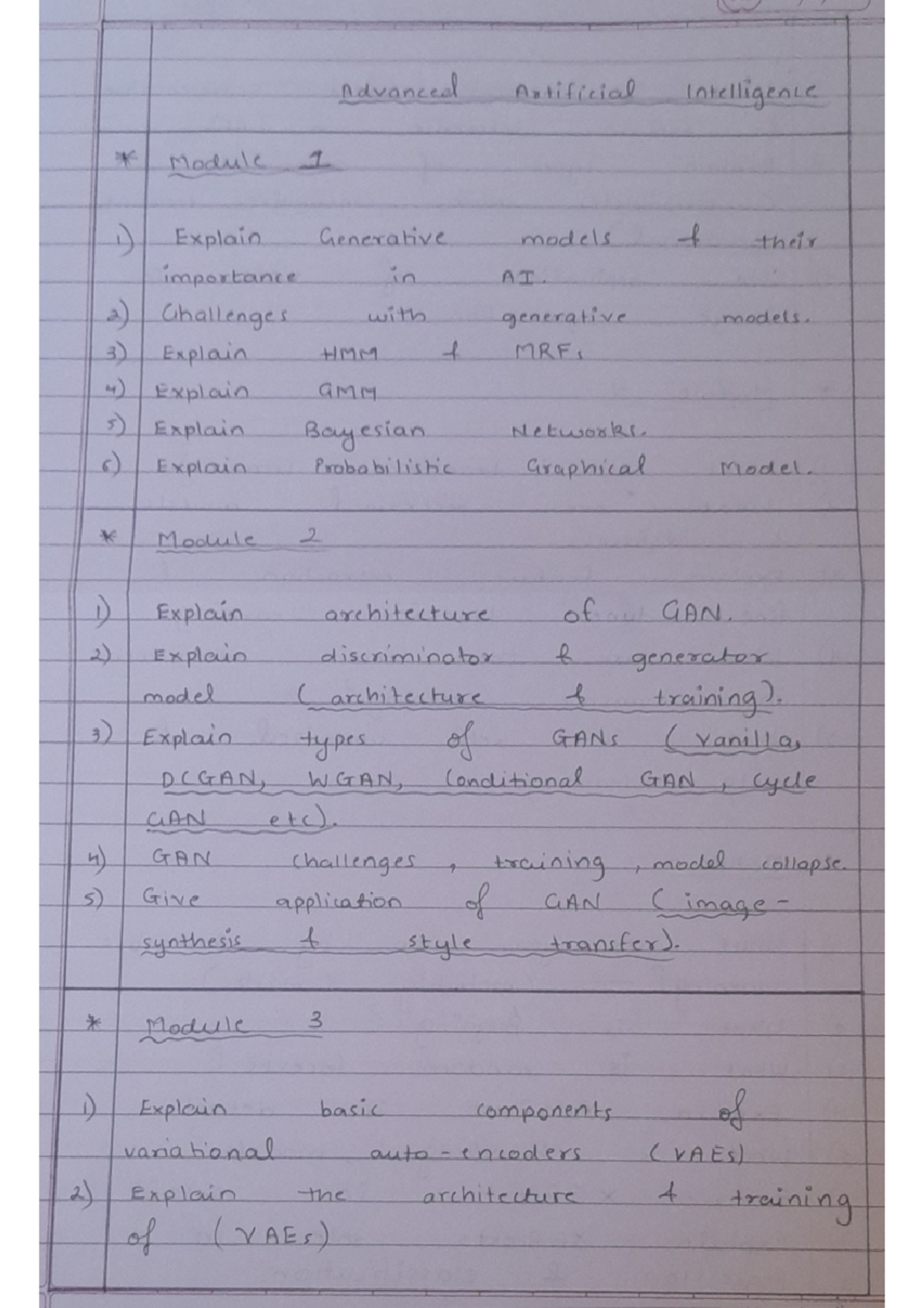 AAI questions - xhhhhhhhhhhhhhza - Computer Science and Engineering (AIML) - Studocu