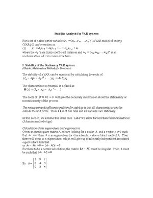Multivariate Models III Structural VARs - Multivariate Models III ...