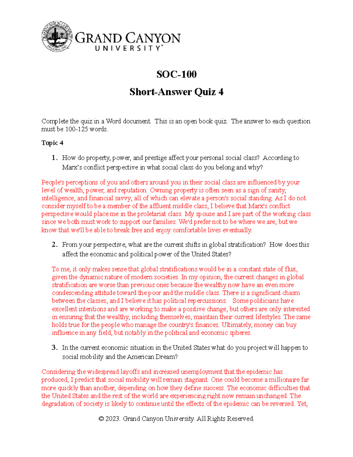 SOC-100.Short-Answer Quiz 4 1-8-18 - SOC- Short-Answer Quiz 4 Complete ...