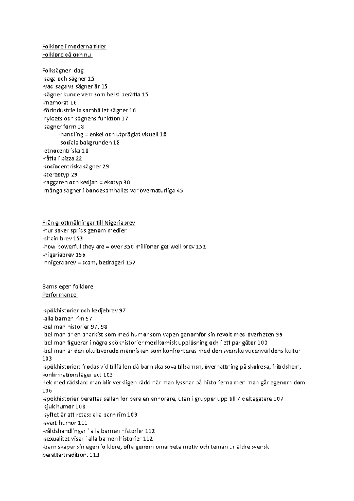 Etnologi 1 Stockholms Universitet - Folklore i moderna tider Folklore ...