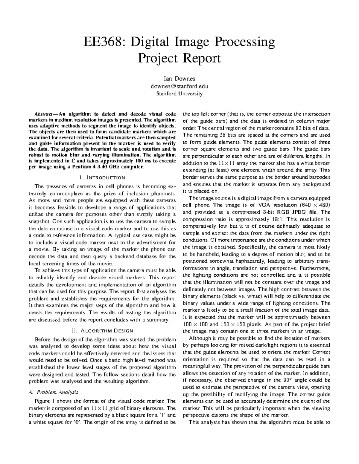 Ee368group 26 - Description - EE368: Digital Image Processing Project ...