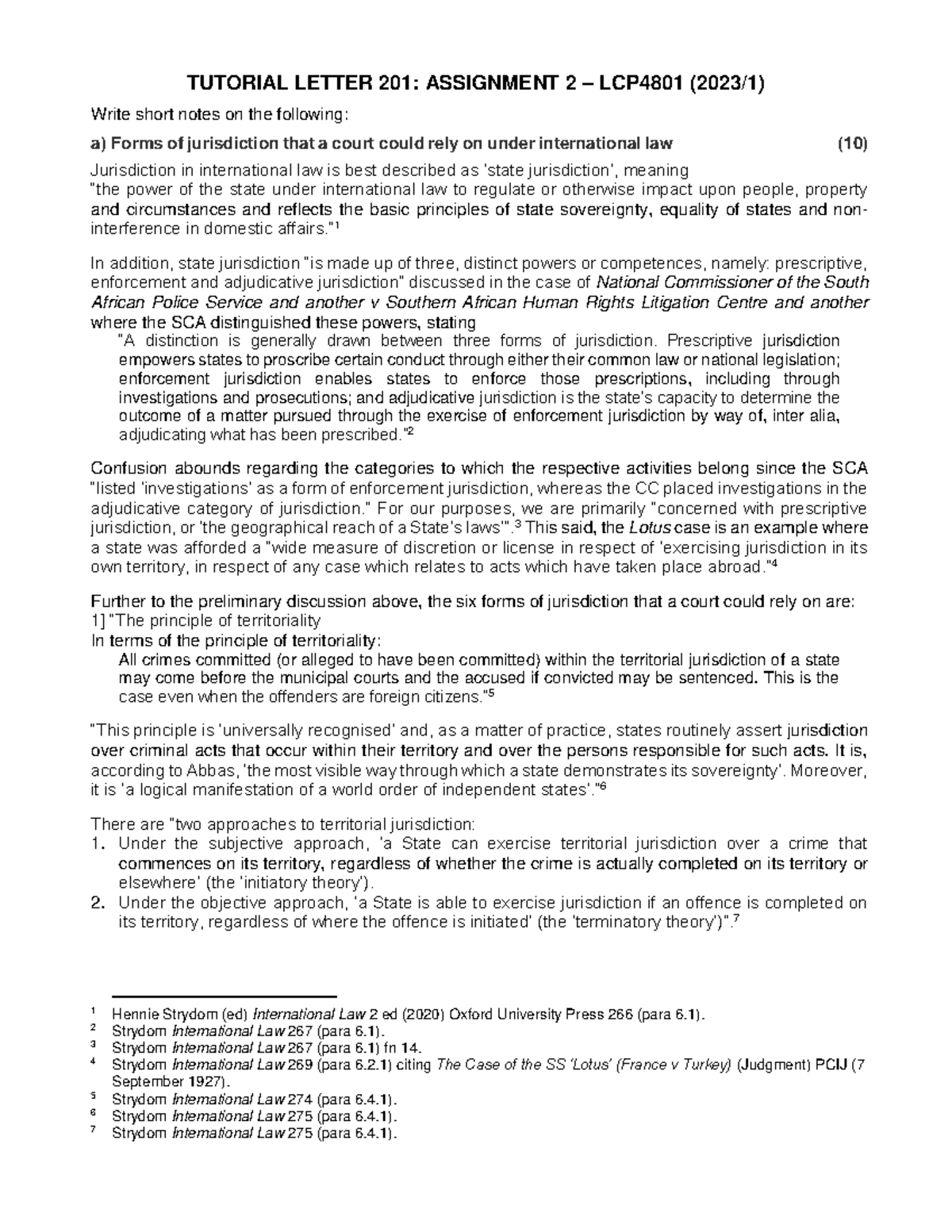 Tutorial Letter 201 2 - Study note - LCP4801 - Unisa - Studocu