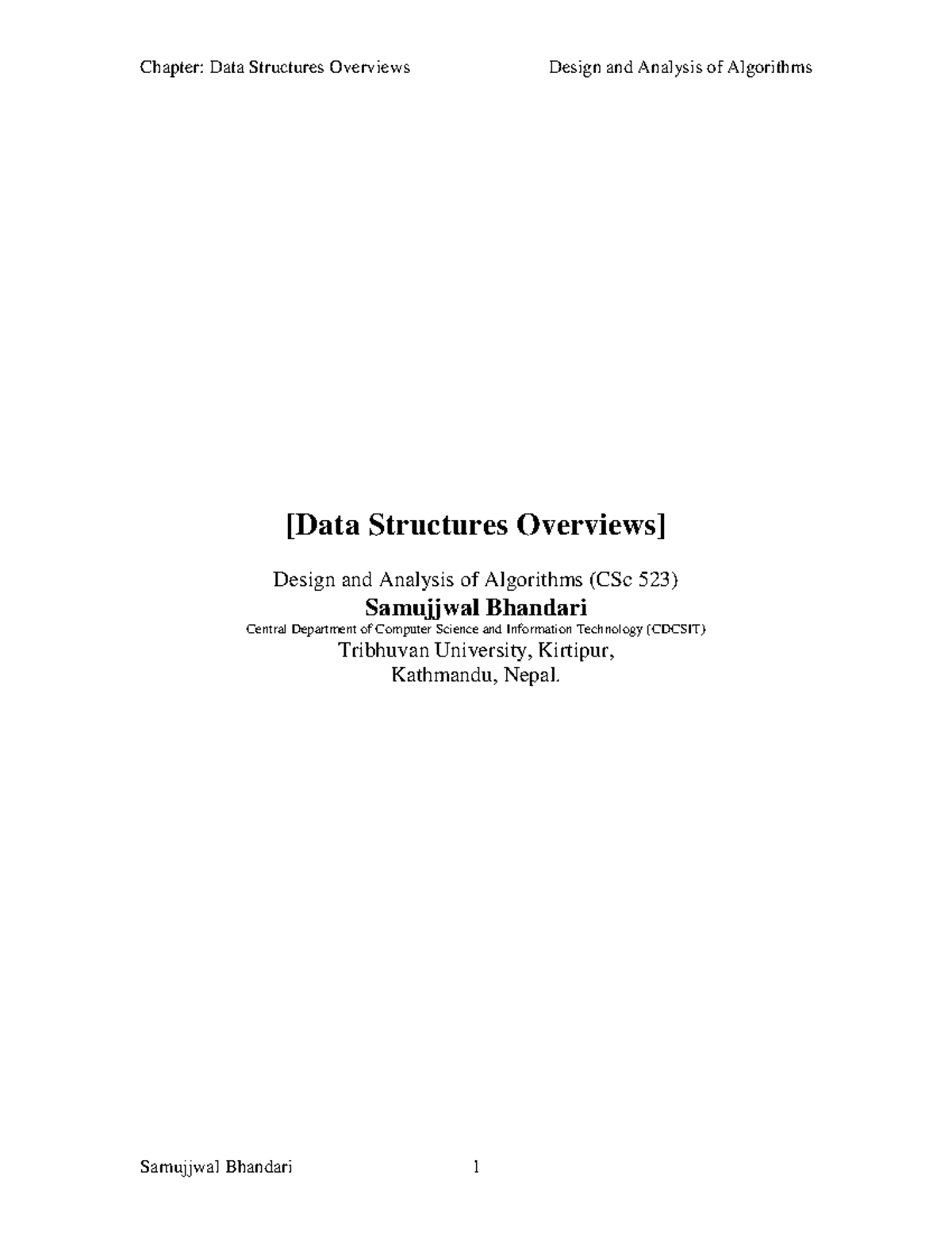 4 datastru - Notes for design and analysis of algorithms - [Data ...