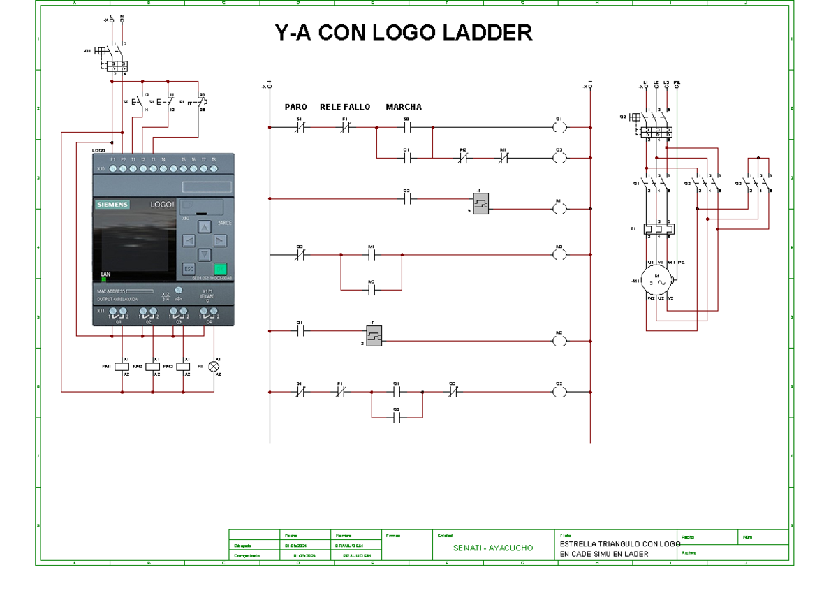Y-A CON LOGO ( Ladder) EN CADe SIMU - A A B B C C D D E E F F G G H H I ...