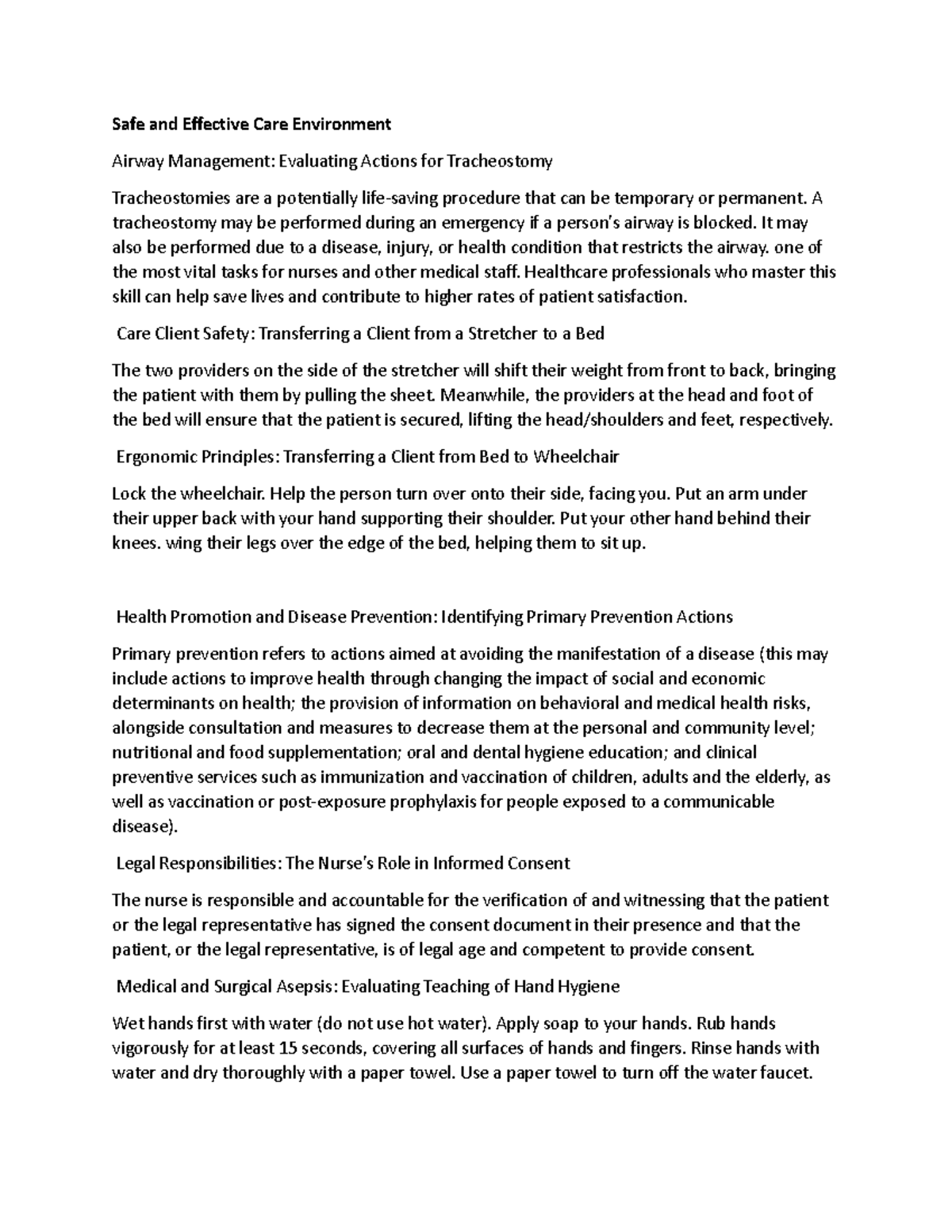 Remidiattion MODULE 3 ATI - Safe and Effective Care Environment Airway ...