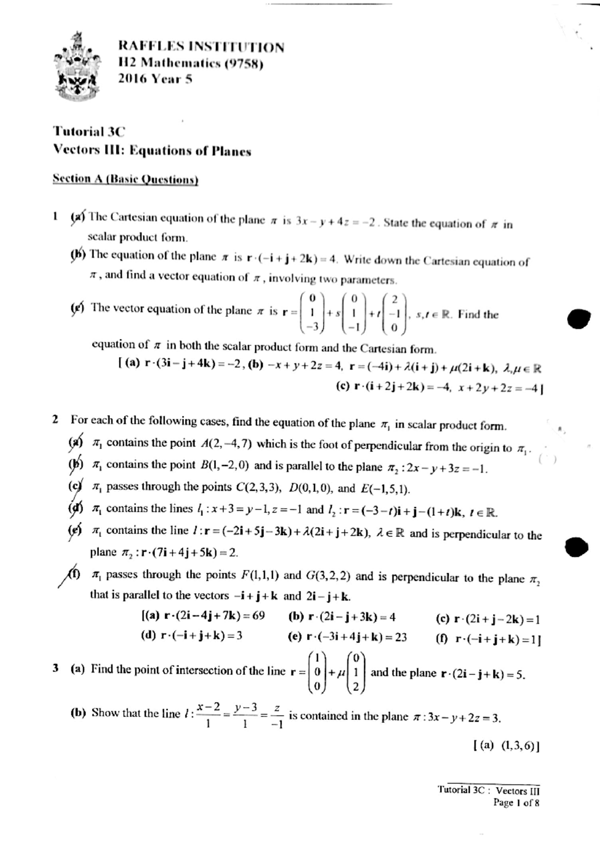 3C Vectors III Tutorial Lecture 5 for beginners - ES2331 - Studocu