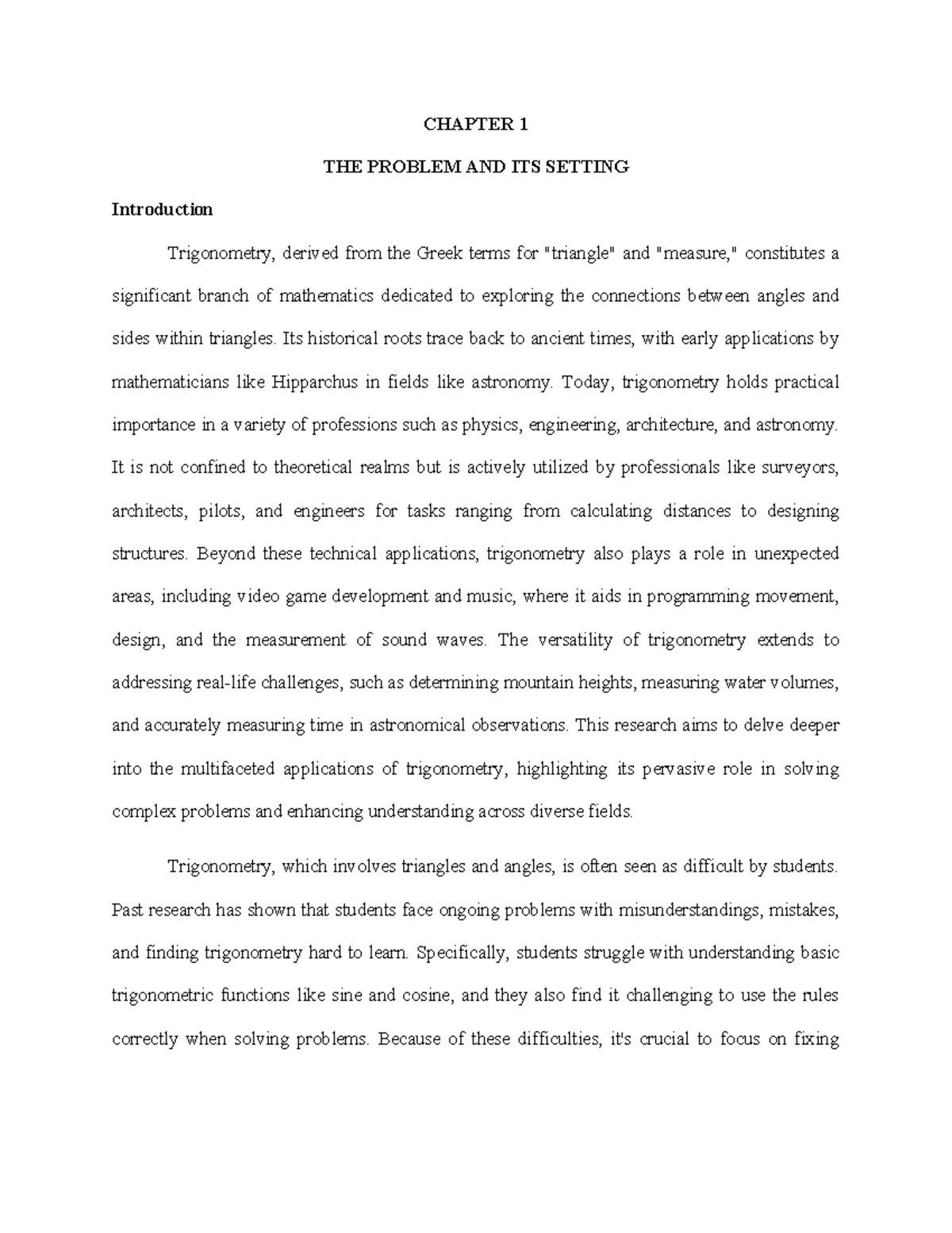 Capstone-Intro-Rica - Research uses - CHAPTER 1 THE PROBLEM AND ITS ...