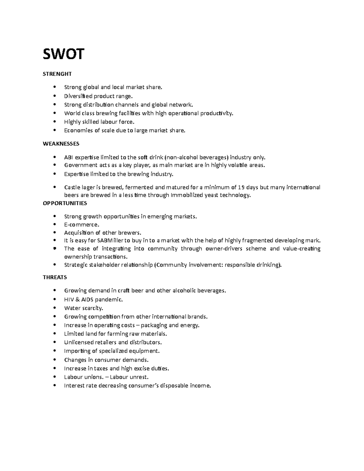 SWOT From Vuyo - more information on SWOT Analysis and understanding ...
