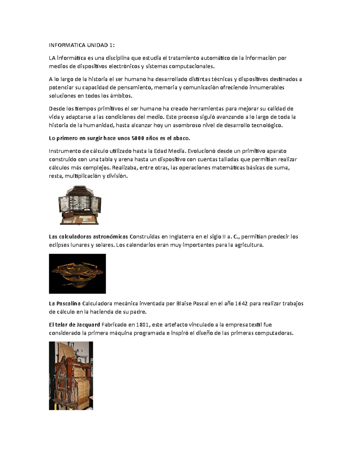 Informatica Unidad 1 - resumen - INFORMATICA UNIDAD 1: LA informática ...