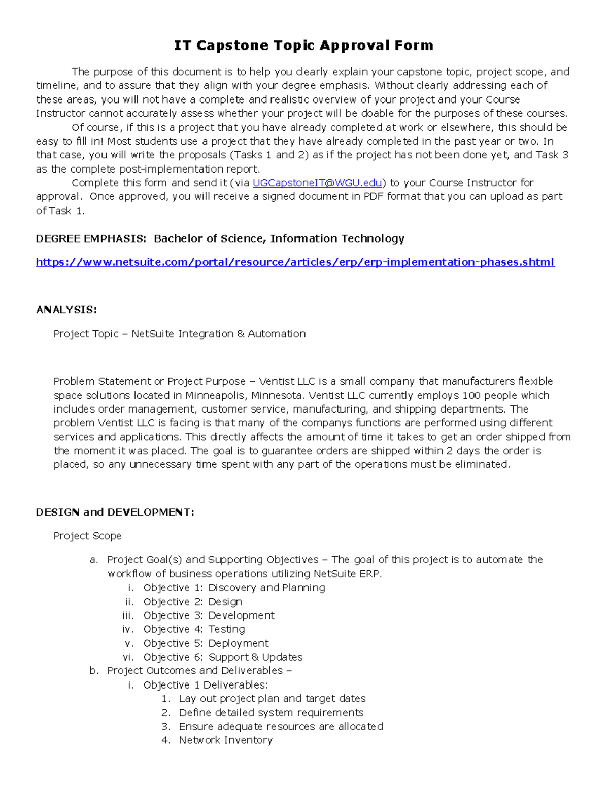It capstone topic approval form JL - IT Capstone Topic Approval Form The purpose of this ...