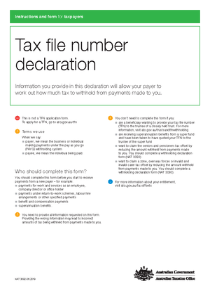 TFN declaration form N3092 230914 153226 - NAT 3092-06. Instructions ...