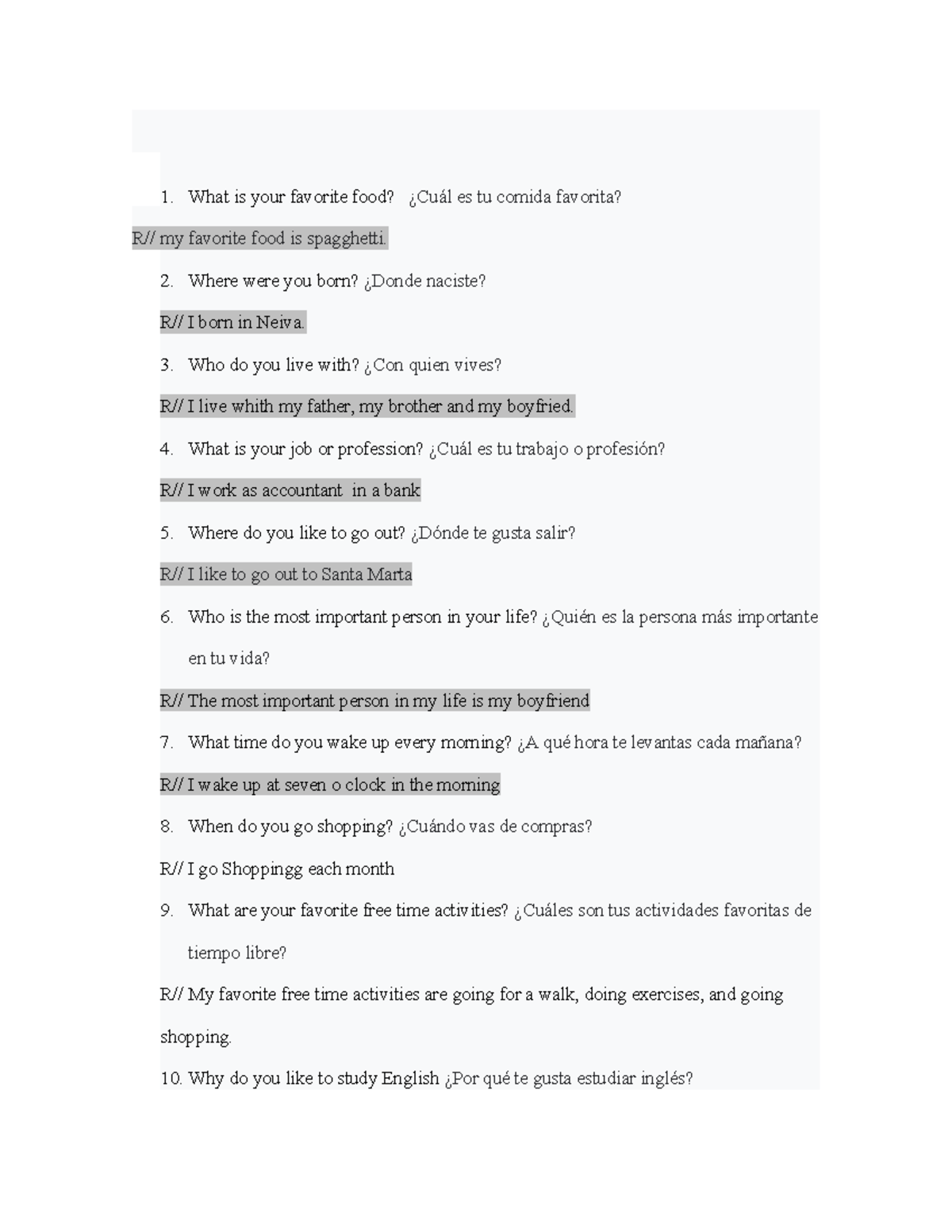Dialogo Ingles - What is your favorite food? ¿Cuál es tu comida ...