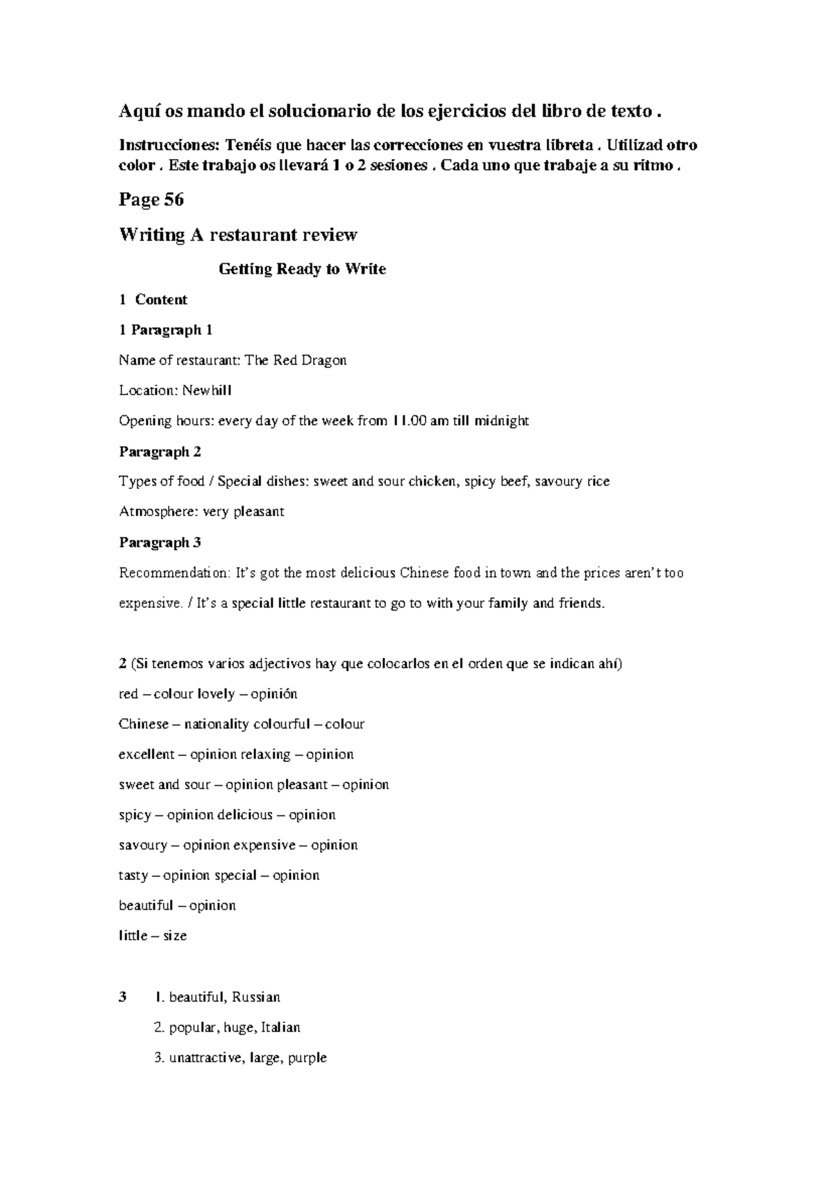 Student'S BOOK Answers 1 - Aquí os mando el solucionario de los ...