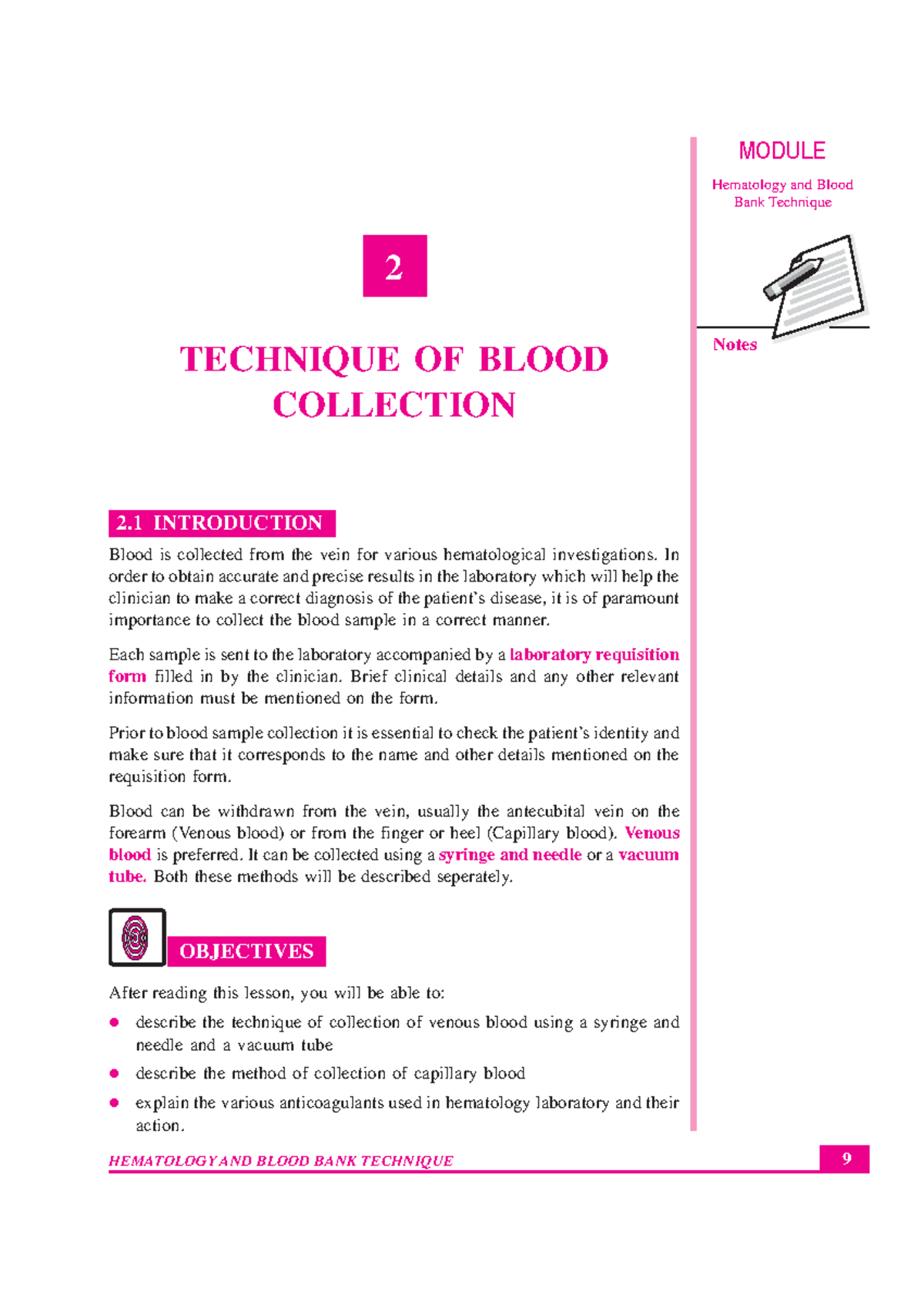 Technique of blood collection from anticubital vein - 9 Technique of ...
