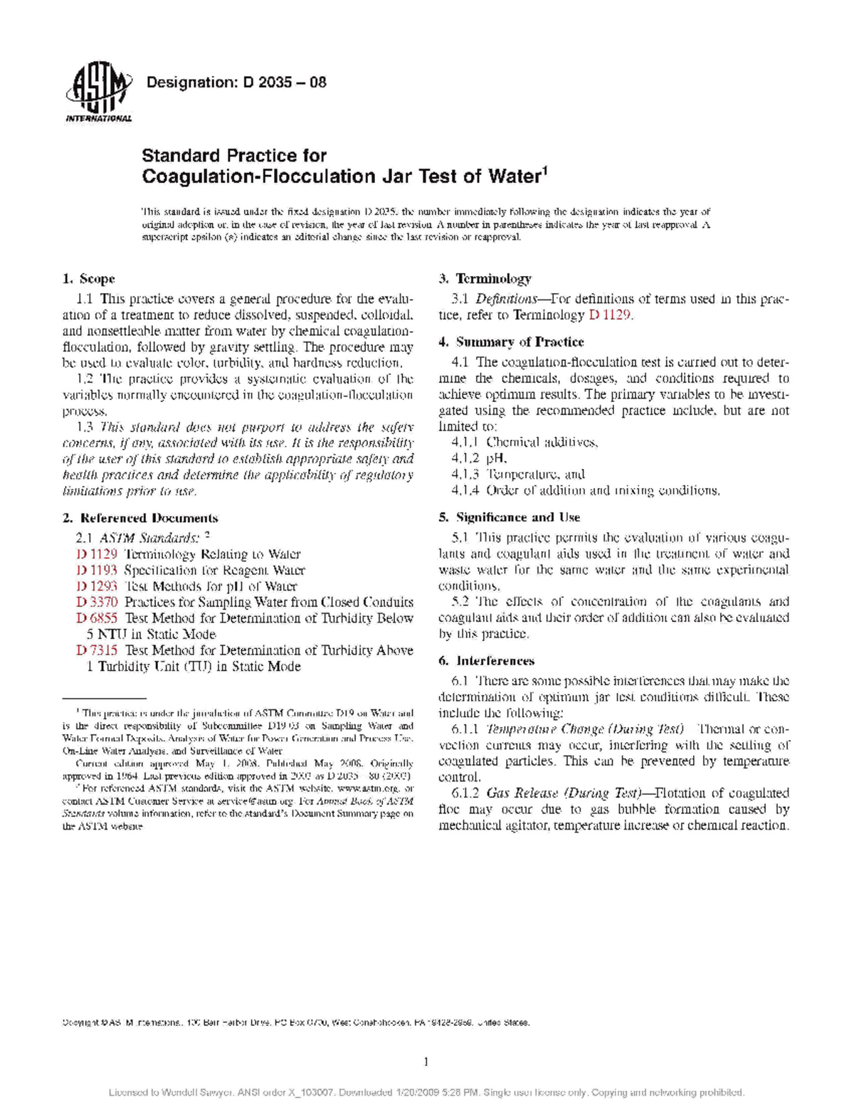 ASTM JAR TEST - Norma ASTM - a Designation: D 2035 - 08 ~u 11 7 ...