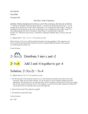 Finite math- task 5 - passed on first try. Make sure you double check the spelling. Also make ...