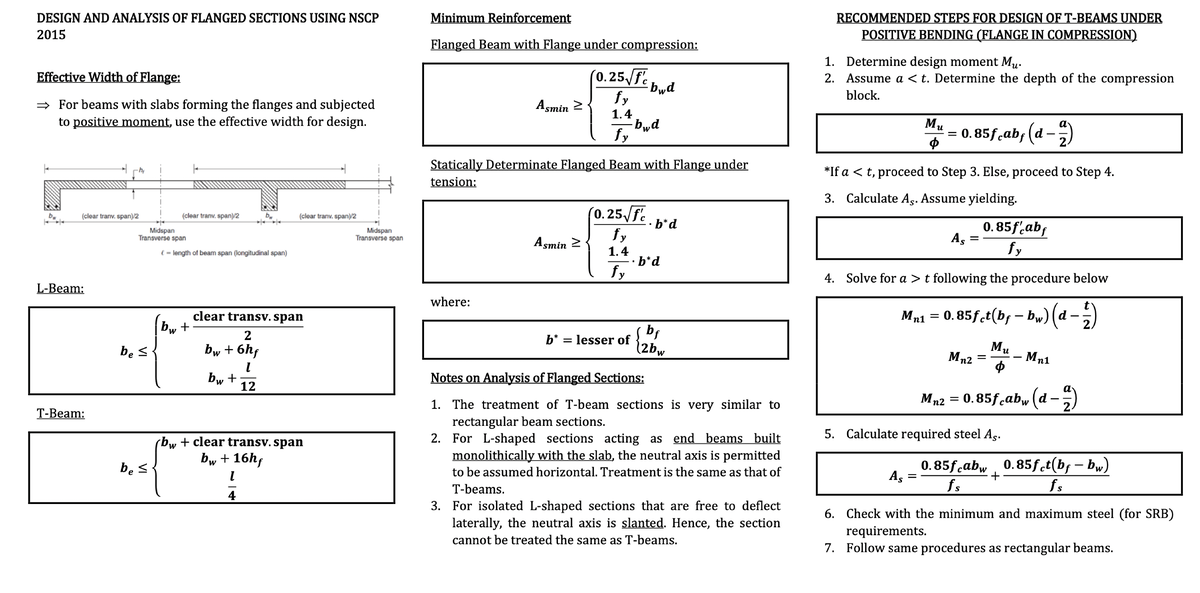 3 RCD t-beams and non rect - DESIGN AND ANALYSIS OF FLANGED SECTIONS ...