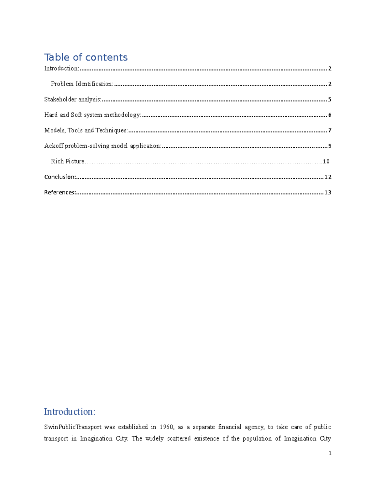 Business information system analysis - Table of contents - Studocu