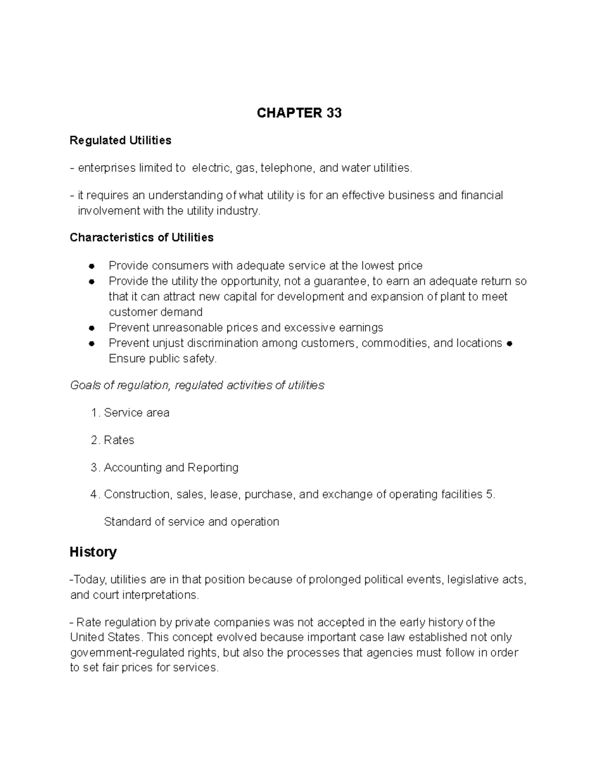 Regulated Utilities - CHAPTER 33 Regulated Utilities - enterprises ...