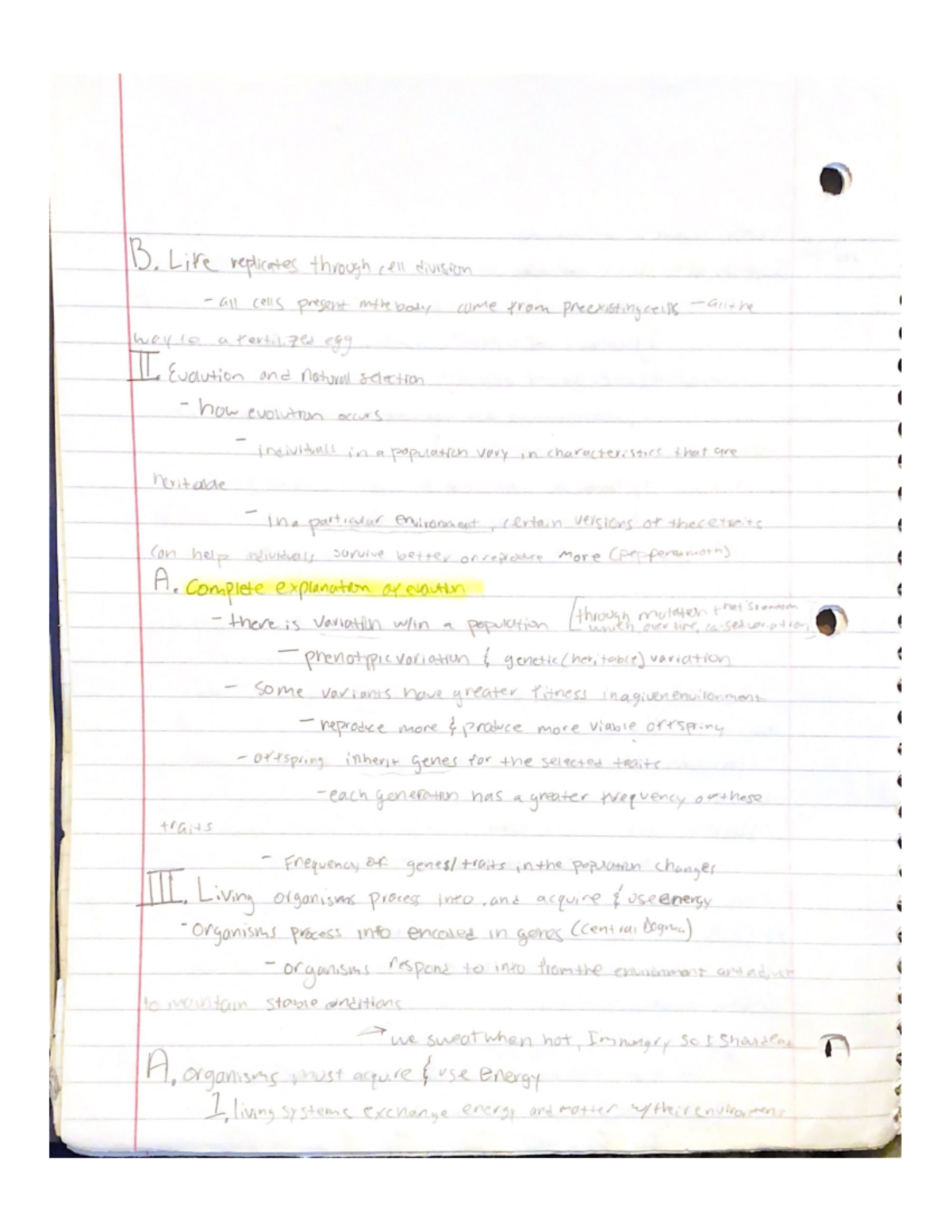 Intro to bio 1 lecture and textbook notes - BIOL 1240 - Studocu