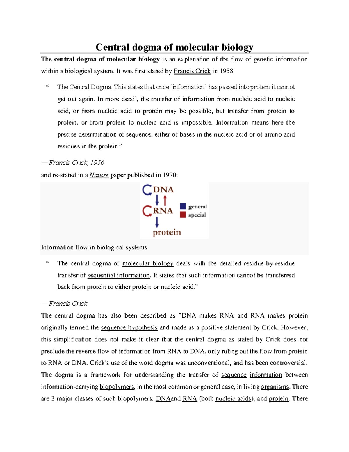 BIO 103 Fall 2022 Topic 09 Lecture Notes - Central dogma of molecular ...