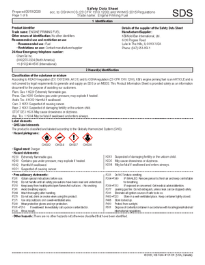MSDS SAE 50 CAT Transmission AND Drive Train OIL - HOJA DE DATOS DE ...
