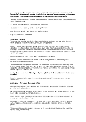 ACC 345 Module Two Summary Template - Ahmed Mitchell Southern New Hampshire University Jeannie ...