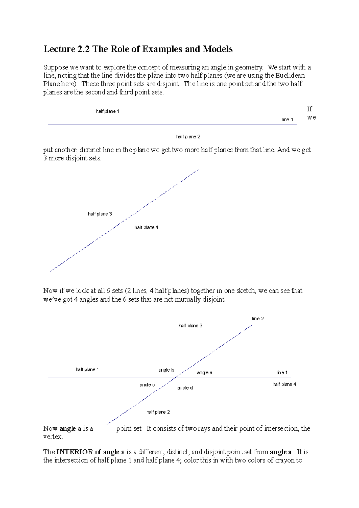 Axiomatic Geometry - Lecture 2.2 The Role of Examples and Models - half ...