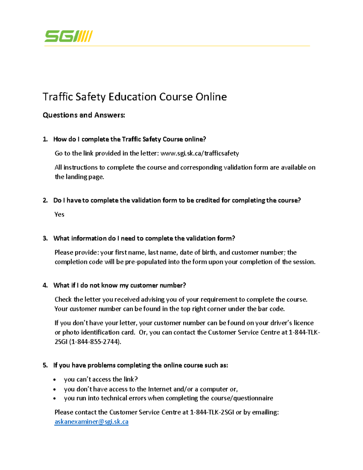 Traffic Safety Education Course FAQs - Traffic Safety Education Course ...
