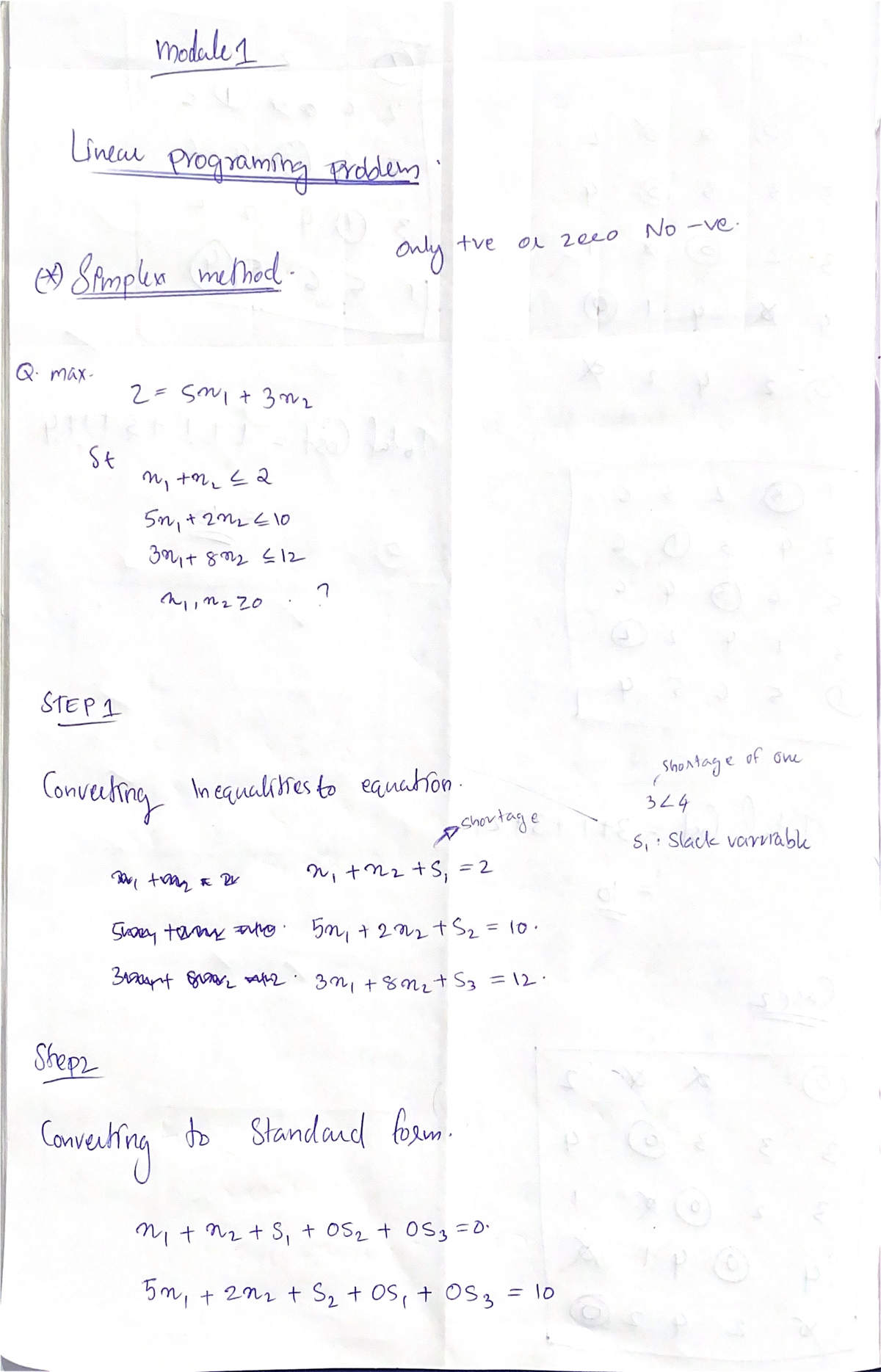 Ms simplex method - modale1 Linear Programing Problem (x) Simplex ...