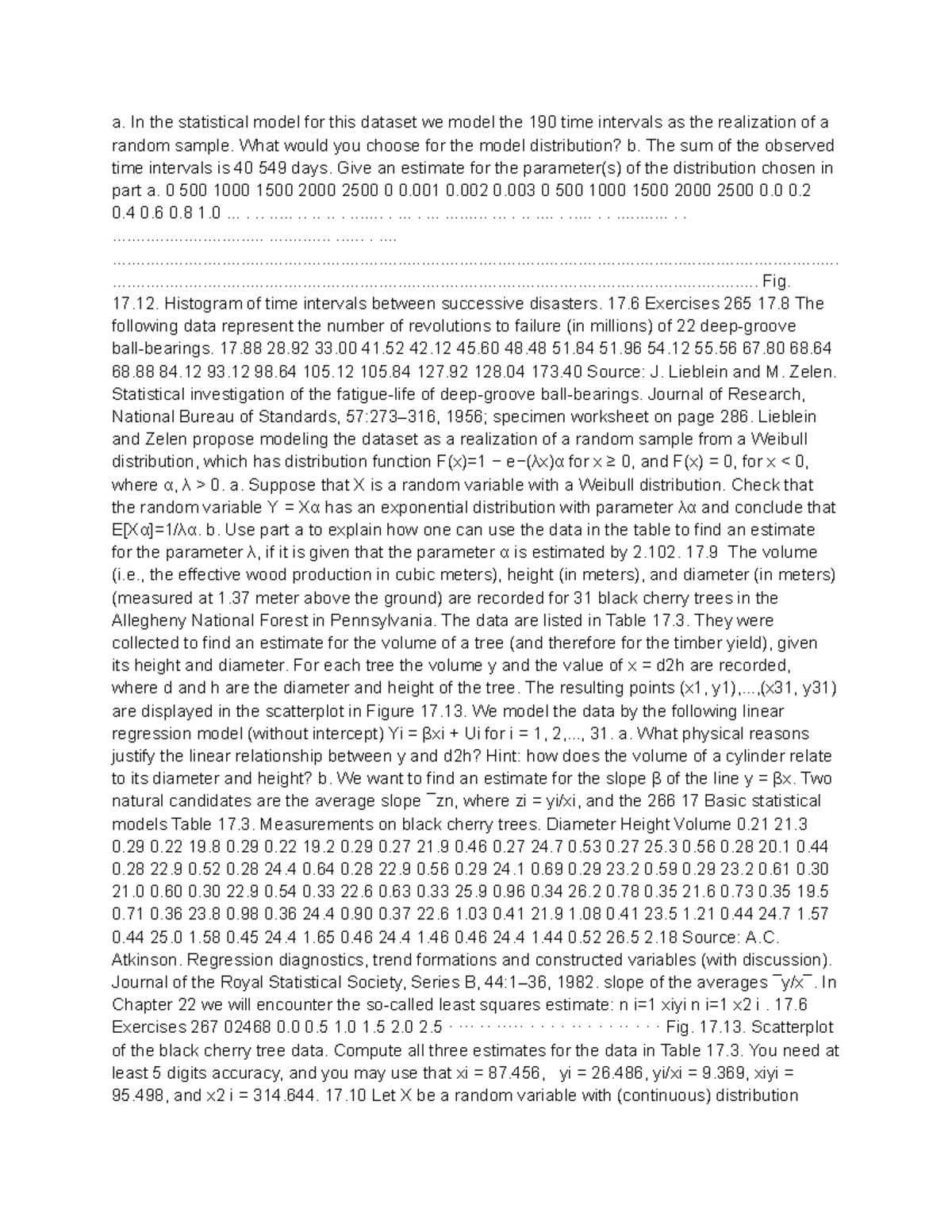 Sta15 - Prob and stats - a. In the statistical model for this dataset ...