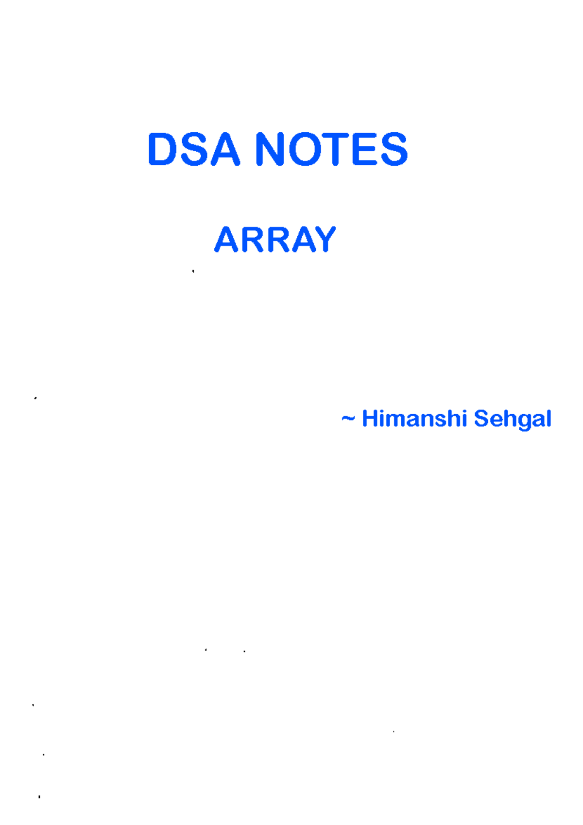 Arrays H1n Programmming Concepts Dsa Notes Array Count The Triplets Kadanes Algo For Finding