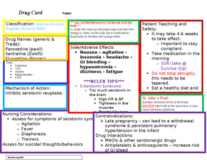 Mod+10+Drug+Cards+ - Drug cards - Drug Card Name: Date: 07/9/ Drug Card ...
