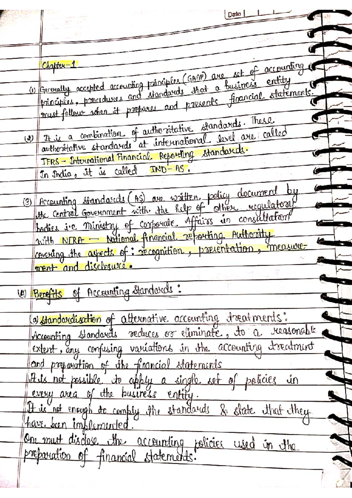 Introduction to Accounting Standards - Studocu