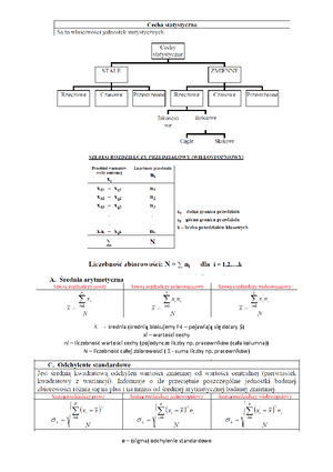 Statystyka-notatki - Podstawowe pojęcia statystyczne Statystyka to ...