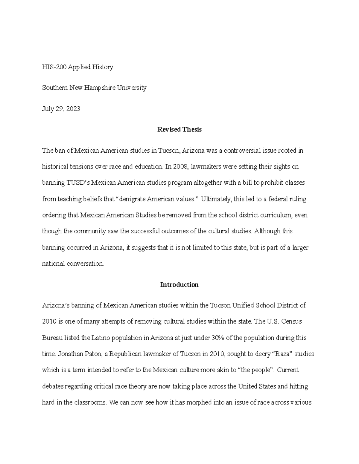 5-3 Historical Analysis Essay Progress Check 1 - grade A - HIS-200 ...