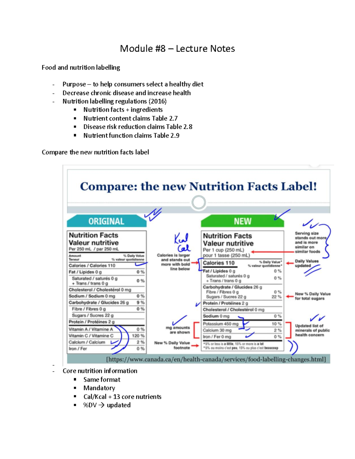 Module 8 - Lecture - nutrition textbook - Module #8 – Lecture Notes ...