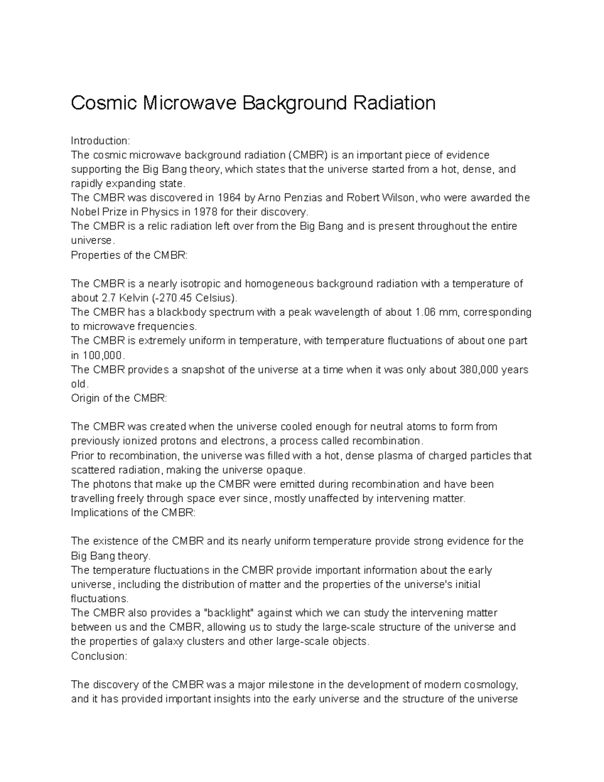 General Physics III (PHY-2040) Lecture 57 - Cosmic Microwave Background ...