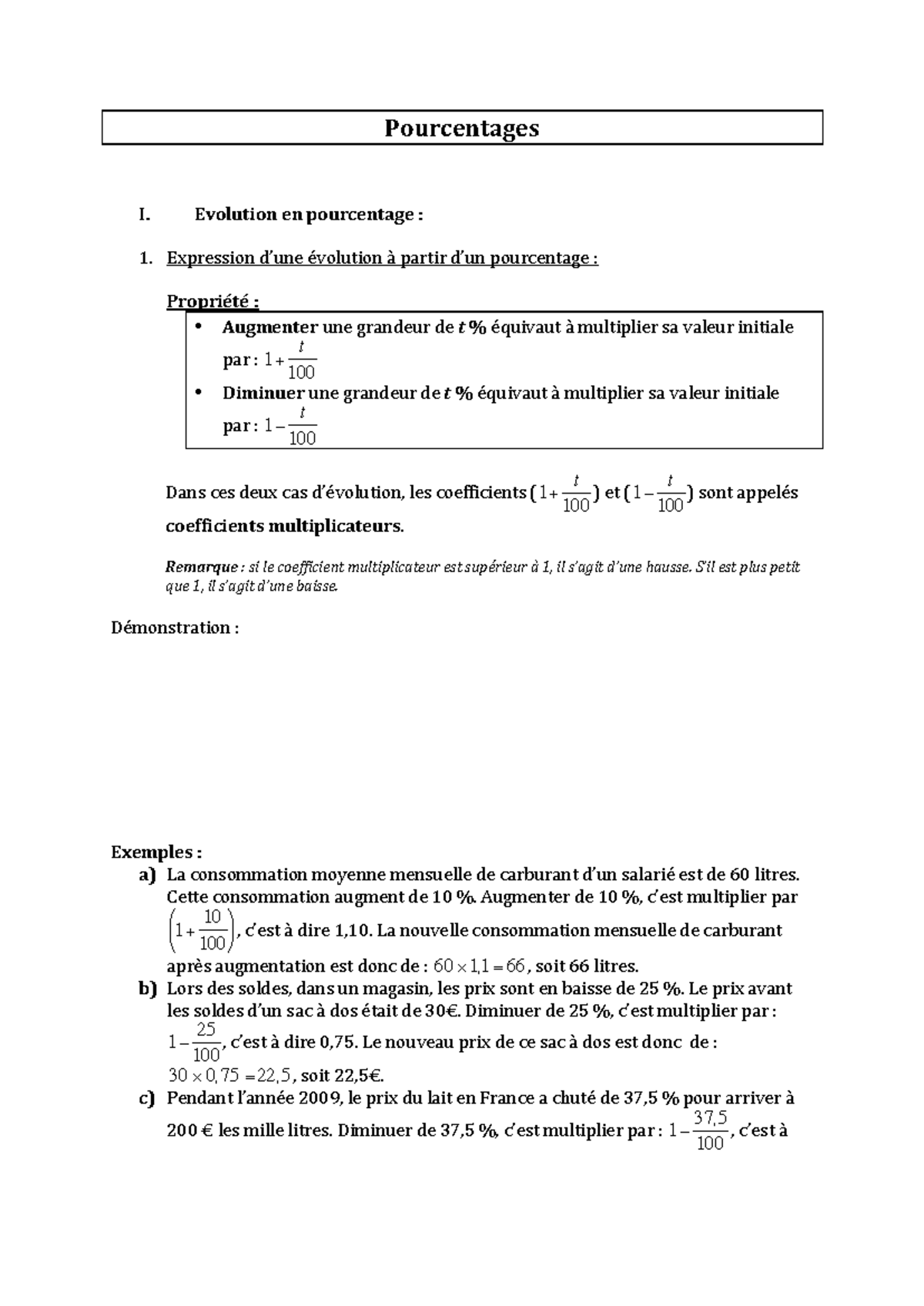 Cours entier avec propriété formule et ensemble des schémas ...