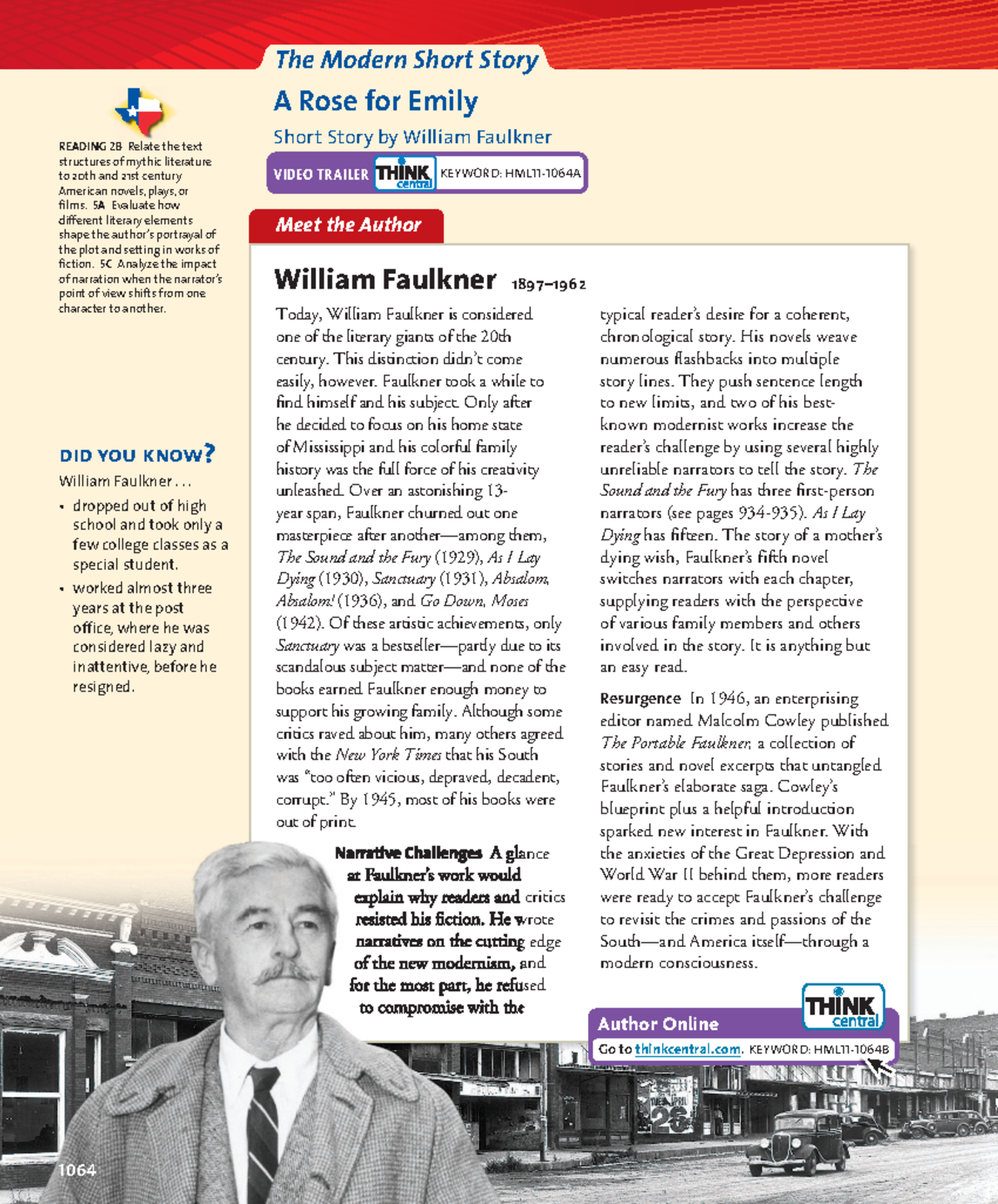 A Rose For Emily - A copy of the story - The Modern Short Story A Rose ...