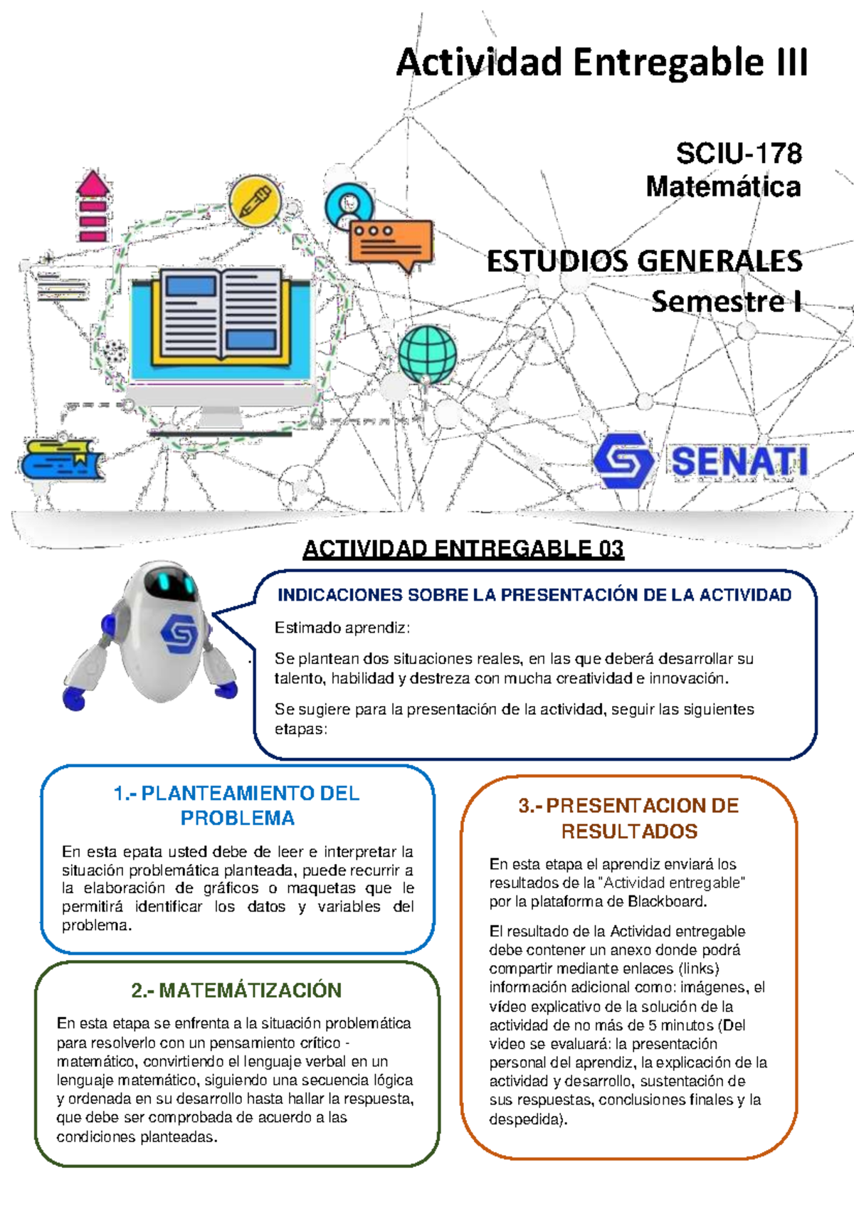 Entregable 3 - SENATI - Actividad Entregable III SCIU- 178 Matemática ESTUDIOS GENERALES ...