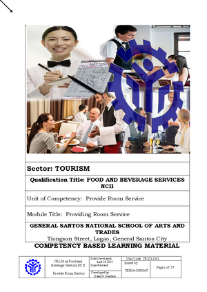 512786827 CBLM FBS Preparing the Dining Room Restaurant Area for ...