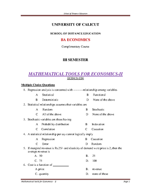 1st semester mathematics question paper - Bsc maths - Studocu